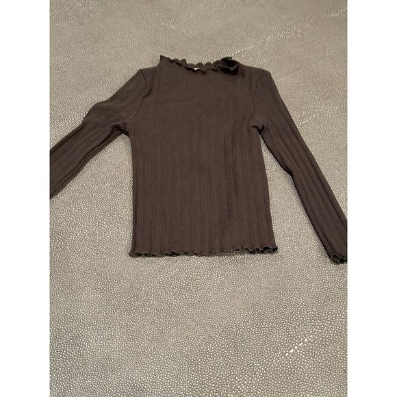 Rylee + Cru | Shirts & Tops | Rylee Cru Army Green Rubbed Ruffle Hem ...